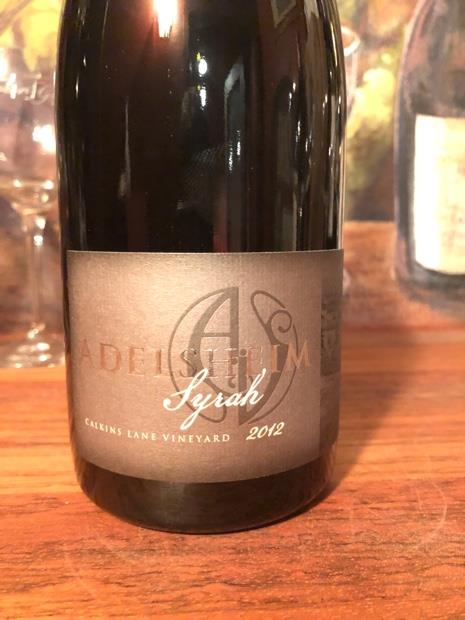 2012 Adelsheim Syrah Calkins Lane Vineyard, USA, Oregon, Willamette ...