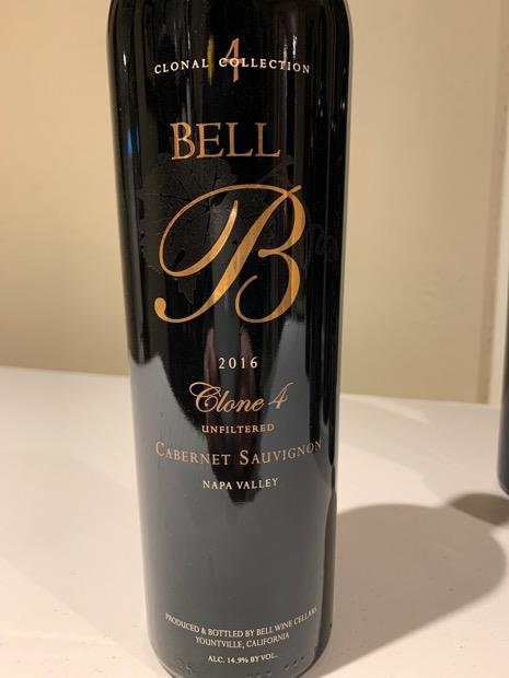 2016 Bell Wine Cellars Cabernet Sauvignon Clone 4, USA, California ...