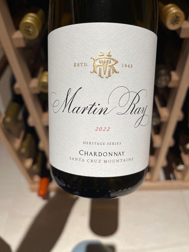 2022 Martin Ray Chardonnay Heritage Series, USA, California, Santa Cruz ...