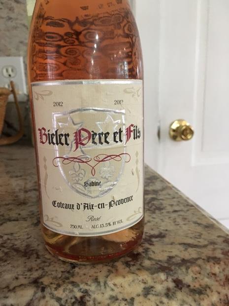 2012 Bieler Père et Fils Coteaux d'Aix-en-Provence Rosé Sabine, France ...
