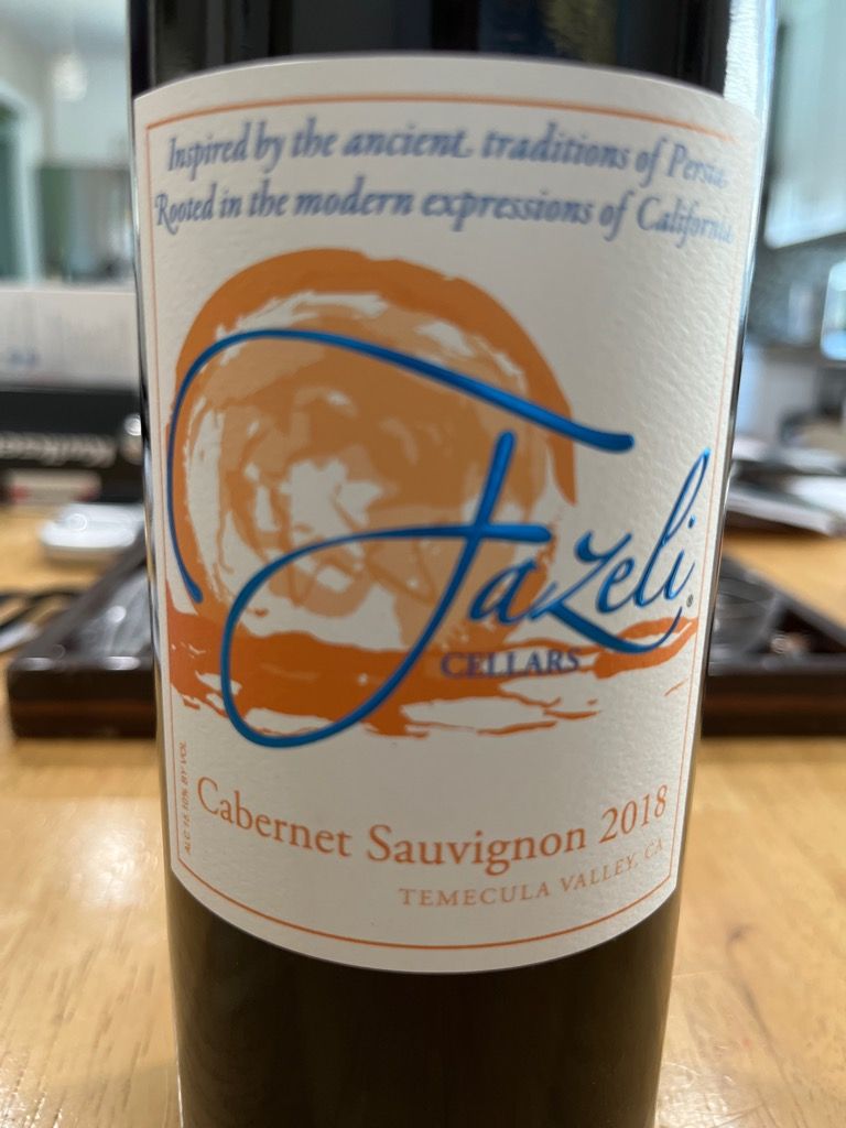 2018 Fazeli Cellars Cabernet Sauvignon Khayyam, USA, California, South ...