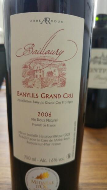 2005 Domaine de Baillaury Banyuls Grand Cru, France, Languedoc ...