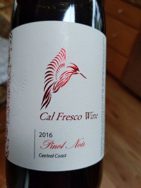2016 Cal Fresco Wines Pinot Noir, USA, California, Central Coast ...