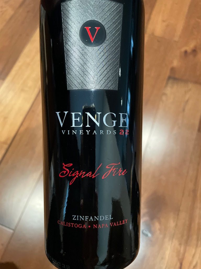 2022 Venge Vineyards Zinfandel Signal Fire Vineyard, USA, California ...