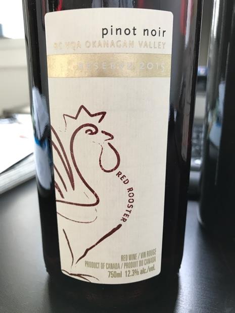2013 Red Rooster Winery Pinot Noir Reserve, Canada, British Columbia ...